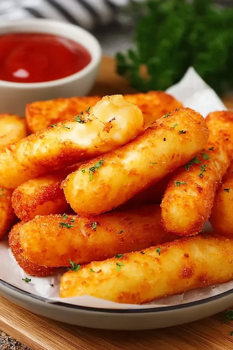 Quick Snack Recipes Potato Cheese Sticks