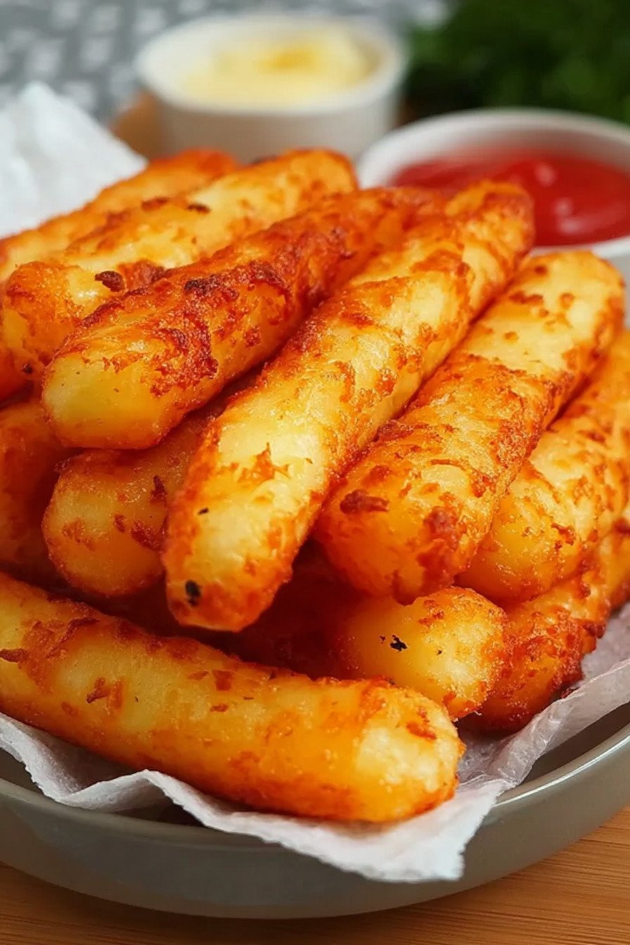 Quick Snack Recipes Potato Cheese Sticks
