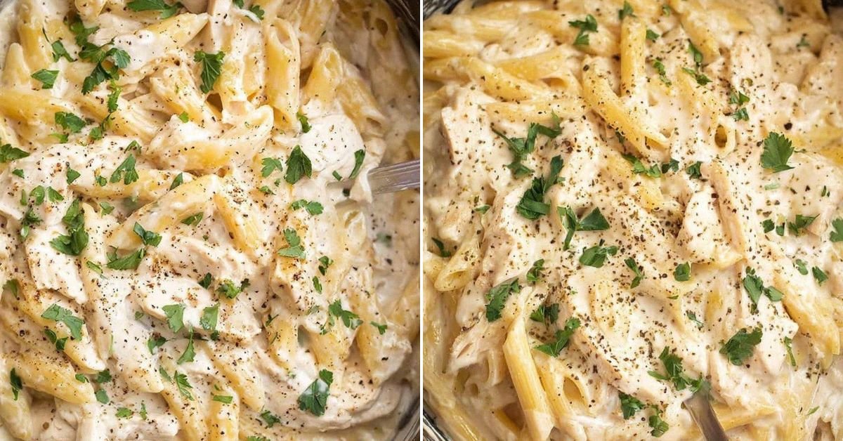 Crockpot Chicken Pasta Recipes Creamy Slow Cooker Alfredo